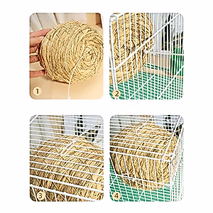 Bird, Handwoven Straw Bird Cage, for Macaw, Hamster for Small Pet Cave House