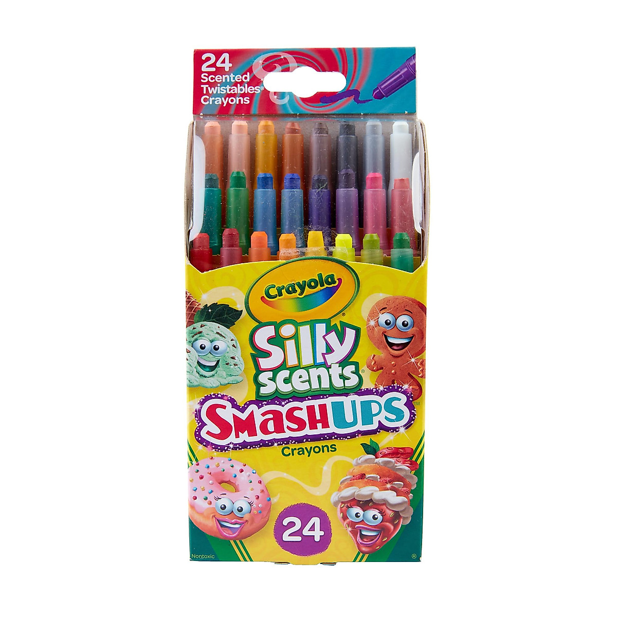 Crayola 24 Ct Silly Scents Mini Twistables Scented Smashups Crayons