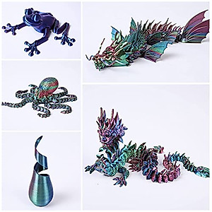 Silk MagicPLA 3D Printer Filament, Tri-Color Coextrusion PLA Filament 1.75mm, Shiny Silk Coextruded PLA, Silk Red-Green-Blue Three-Color Filament, 1kg/2.2lbs