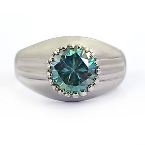 4Carat D Color VVS1 Radiant Cut Blue Moissanite Engagement Ring for Women 925 Silver Ring