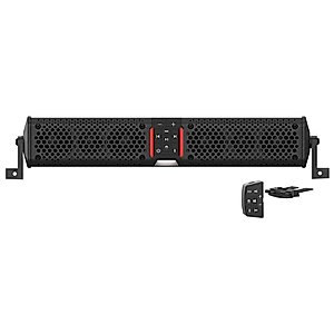 wet sounds Stealth XT 6-B - All-in-One IP67 Weatherproof 300-Watt Amplified Bluetooth 6-Speaker Soundbar with Remote - Black