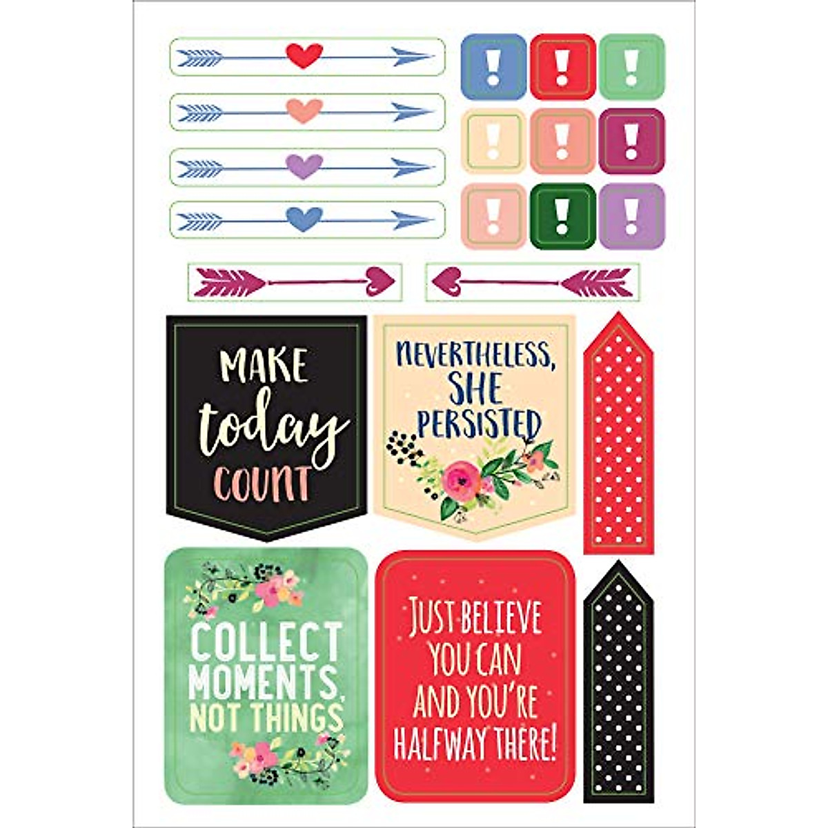 Essential Weekly Planner Stickers - She Believed She Could (Set of 160 Stickers)