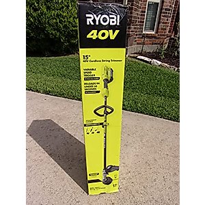 RYOBI 40-Volt Lithium-Ion Cordless Attachment Capable String Trimmer, 4.0 Ah Battery and Charger Inc