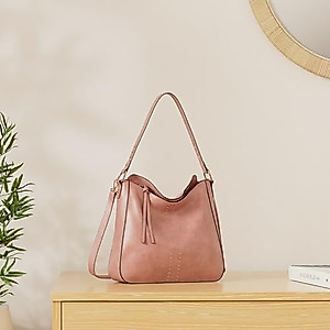 Montana West Hobo Bag for Women Designer Purses and Handbags Ladies Chic Tote Shoulder Bags,MWC-128-D.PK