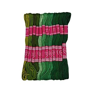 Friendship Bracelet String 12 Skeins, Embroidery Floss Cross Stitch Embroidery Thread Floss Bracelet Making Yarn, Craft Floss (Green Series)