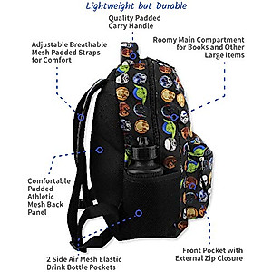 Star Wars Boy's Girl's Adult's 16 Inch School Backpack (One Size, Black)