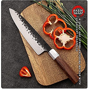 High Carbon Steel 8 Inch super Sharp Chef's Knife for Multifunctional Uses
