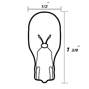 ETOPLIGHTING 20 pcs of 12 Volts 7W 7 Watt T5 Replacement Wedge Bulb, Long Life, 20XT5-12V-7W