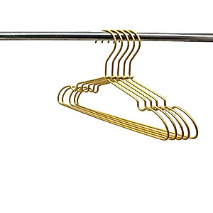 Koobay 12.6" Matte Gold Metal Kids Baby Hangers, 10Pack, Non Slip, Suit for Coated Wire Children Clothes Hangers, Closet Storage,Retail Display Space Saving for Toddler Coats Infant Hangers