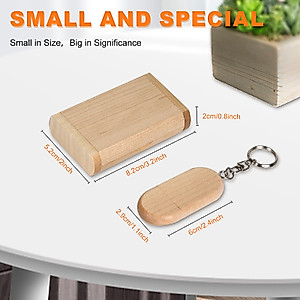 Novelty Wooden USB 2.0 Flash Drive 32GB Data Storage Memory Stick USB Stick Ellipse Pendrive with Wooden Box