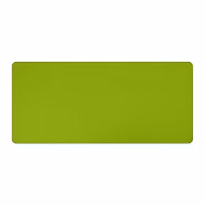 Large Mouse Pad Extended Gaming Mat, Lime Green White Non-Slip Rubber Desk Mat with Stitched Edges for Office Desktop, Computer Keyboard 16" x 36"