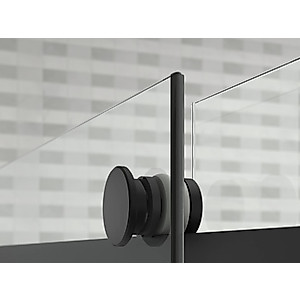 KOHLER 702419-L-BL LEVITY™ PLUS 5/16 BATH DOOR 62x59-5/8 with Vertical Ladder Handle in Matte Black