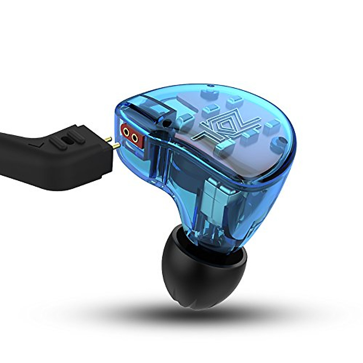 IEM Earbuds, KZ ZS10 HiFi In-Ear Headphones In Ear Monitors Earphones with Five Drivers without Microphone (Blue)