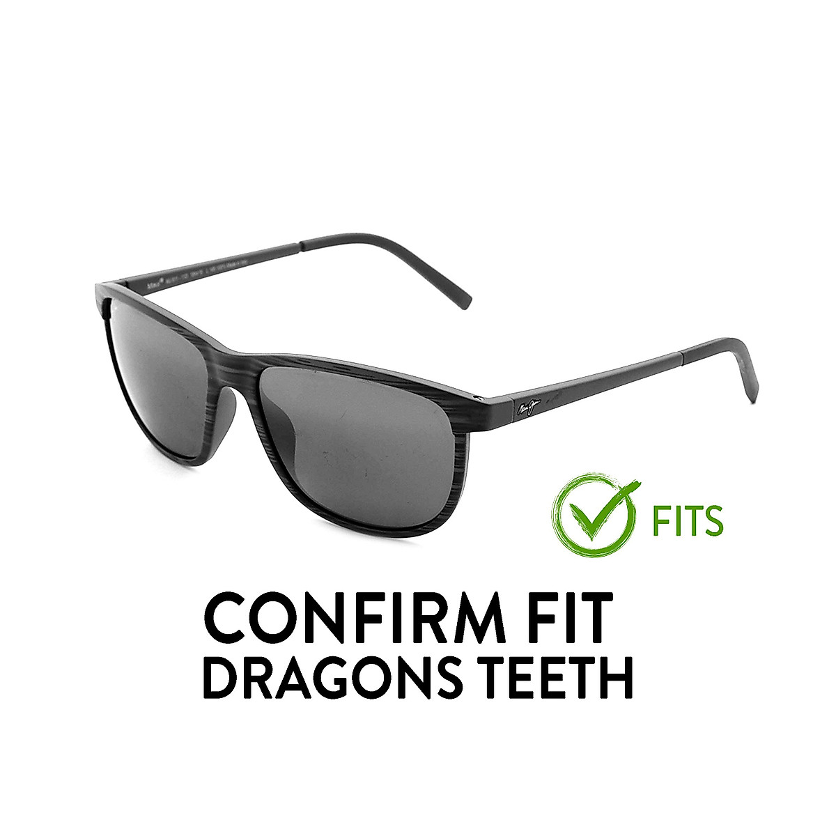 APEX Polarized PRO+ Replacement Lenses for Maui Jim Dragons Teeth MJ811 Sunglasses (Black)