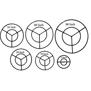 Black Steel Fire Ring - 22 inch