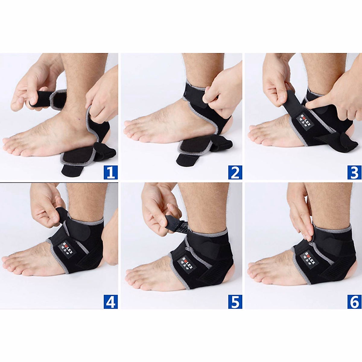 Ankle Brace, Compression Ankle Wrap for Sports Protect, Ankle Sprain, Plantar Fasciitis, Injury Recovery, One Size Fits All