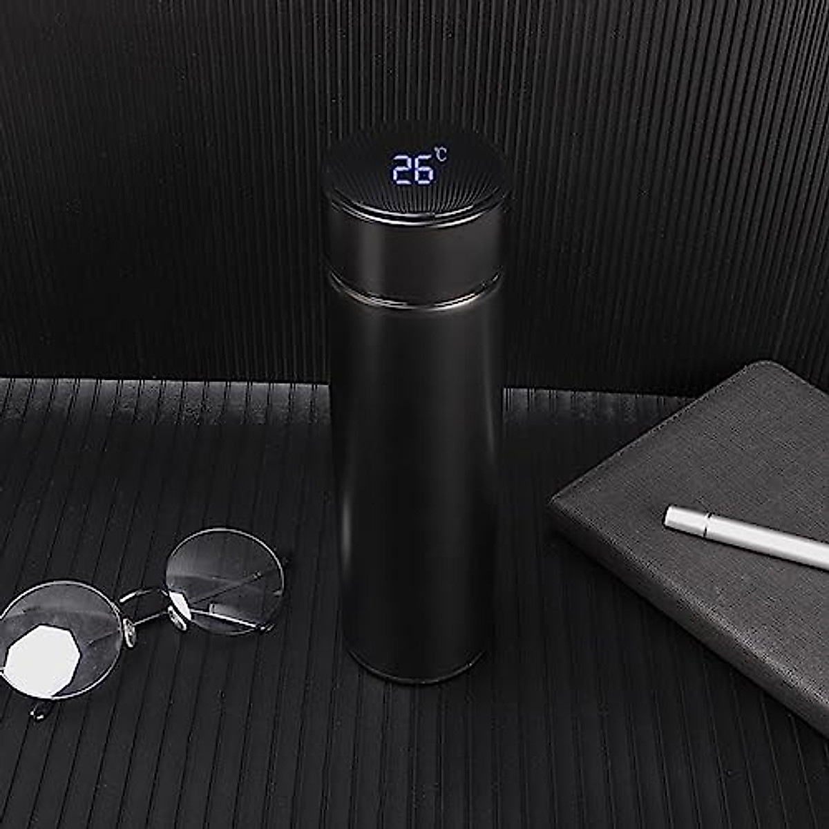 Stainless Steel Thermos, Smart Sports Water Bottle with LED Temperature Display ,Double Wall Vacuum Insulated Water Bottle, Stay Hot for 24 Hrs, Cold for 24 Hrs