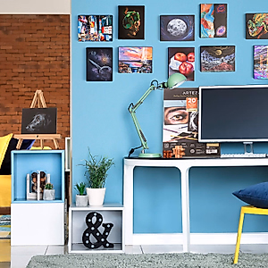 ARTEZA Black Sketch Paper Foldable Canvas Pad, 5x6.6 Inches, 20 Sheets, DIY Frame