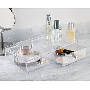 iDesign Inter-36460 2 Drawer Wide-Clear, 1 x Storage Box