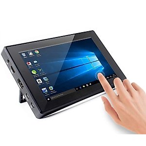 waveshare 7inch HDMI LCD (H) (with case) 1024x600 for Raspberry Pi IPS Display Capacitive Touch Screen Monitor with Toughened Glass Cover Case for Raspberry Pi 4/3/2/1 B B+ A+/Jetson Nano/Windows 10