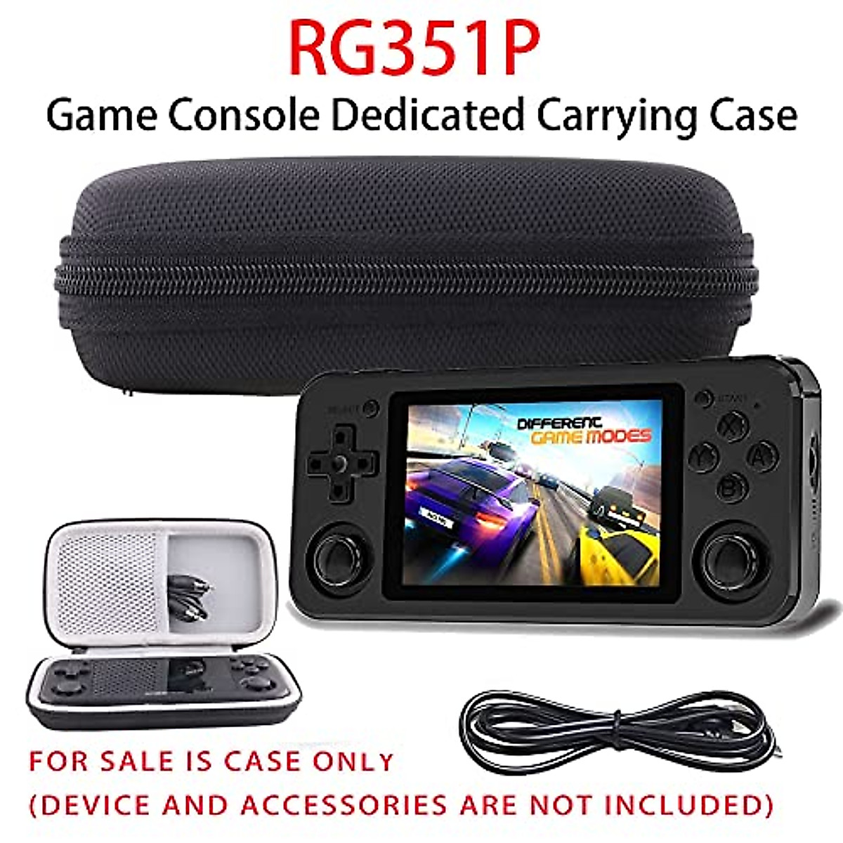 JINMEI Hard EVA Dedicated Case for MJKJ RG351P Handheld Game Console Carrying Case