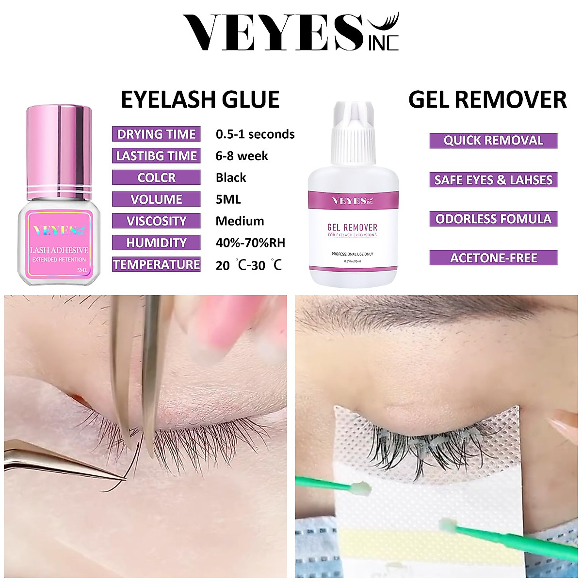 VEYES INC Lash Kit For Eyelash Extensions Beginners, Starter practice lash tech With Mannequin Head Practice Exercise Set, Individual Lashes, Lash Glue, Lash Extension Tweezers