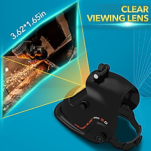 TRQWH Welding Helmet with Light True Color Auto Darkening Welding Helmets for Men Solar Powered Welding Hood with 2 Arc Sensor Wide Shade 4/9-13 for TIG MIG ARC Cool Welder Mask Careta Para Soldar