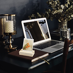 FSWCCK 40 Pieces Wood Place Card Holders Wood Table Number Stands Picture Holder Acrylic Sign Holdersr for Ceremony Birthday Party Home Decoration