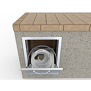 SUNSTONE C-LPCD20 20" Tank Tray Swivel Action Door Combo Propane Storage, Stainless Steel #4