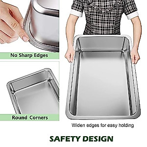 hannger Stainless Steel Cat Litter Box, 4 Pack Extra Large High Sided Cat Litter Box, Metal Litter Box for Cats and Rabbit, Odor Control Litter Pan, Easy to Clean, 23.4" L x 15.7" W, 5.9" Deep