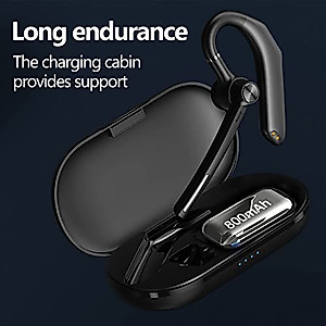 Jiaminye Buetooth Earbuds with Microphone,Noise-Canceling Calls Bluetooth Earpiece,Special Hanging Ear Type Wireless Headset for Cell Phone,Auriculares Bluetooth Inalambricos Black