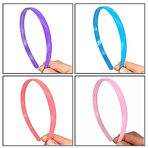 Yazon 13pcs 12mm Plastic Headbands for Girls Women Colorful Hair Headband with Teeth Thin Hair Bands