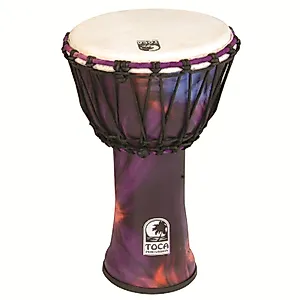 Toca SFDJ-12WP Freestyle Rope Tuned 12-Inch Djembe - Woodstock Purple Finish