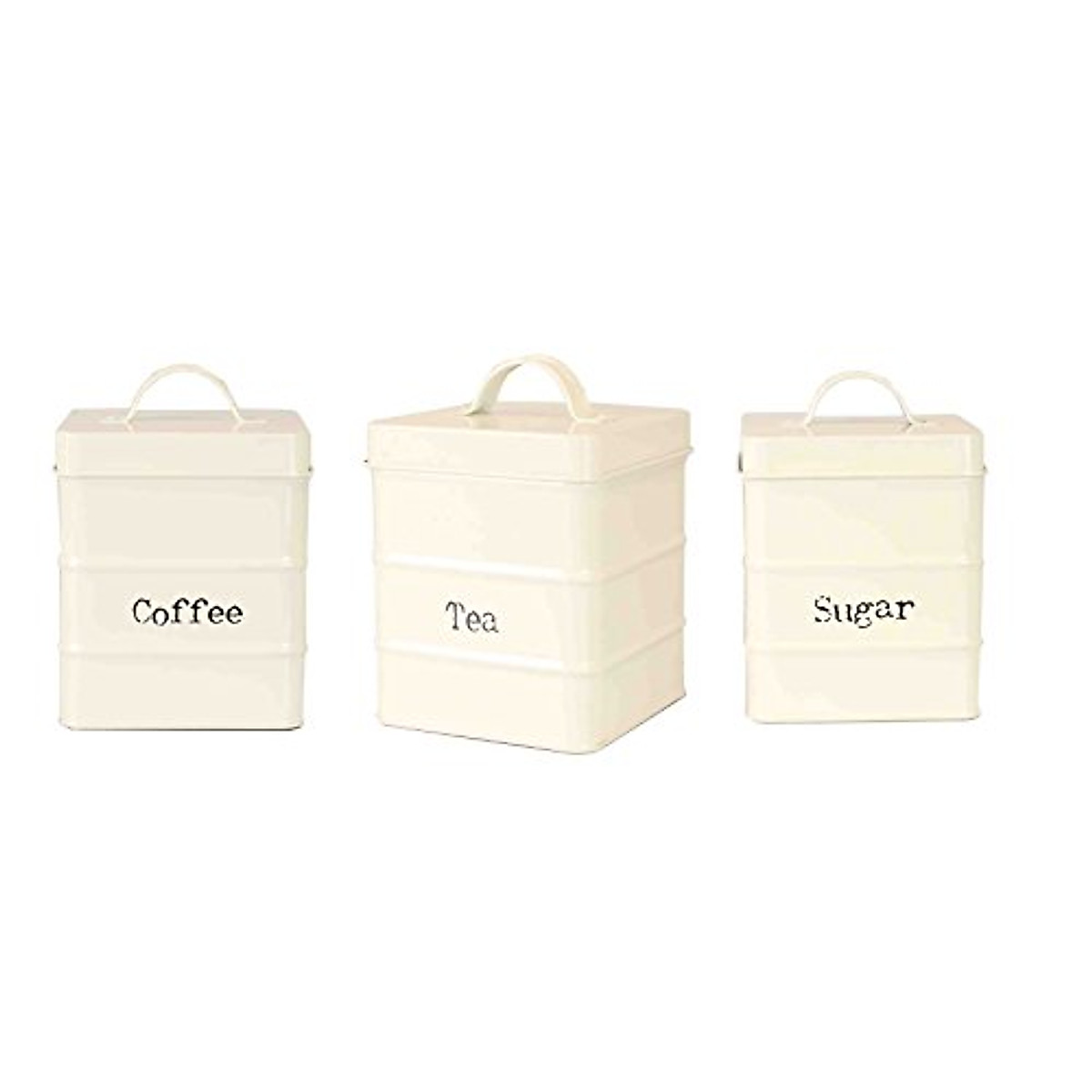 Home Basics Tin Kitchen Food Storage Organization Canister Collection (TEA)