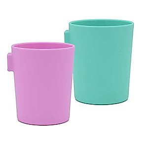 EZTOTZ EZCUP Magnetic Fridge Cups For Kids - USA Made Open Top Toddler Cups For Independent Drinkers - Hanging Plastic Kids Cup For Fridges or Water Coolers - Safe & Non-Toxic