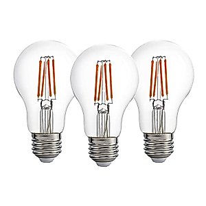 Dusk to Dawn Photocell Sensor LED Lights Bulbs 4W 470lm ETL Listed Auto On/Off incandescent Bulb 40W Light Sensor for Porch Patio Wall Light Outdoor Lighting ,Warm White(2700K) AC120V (Pack of 3)