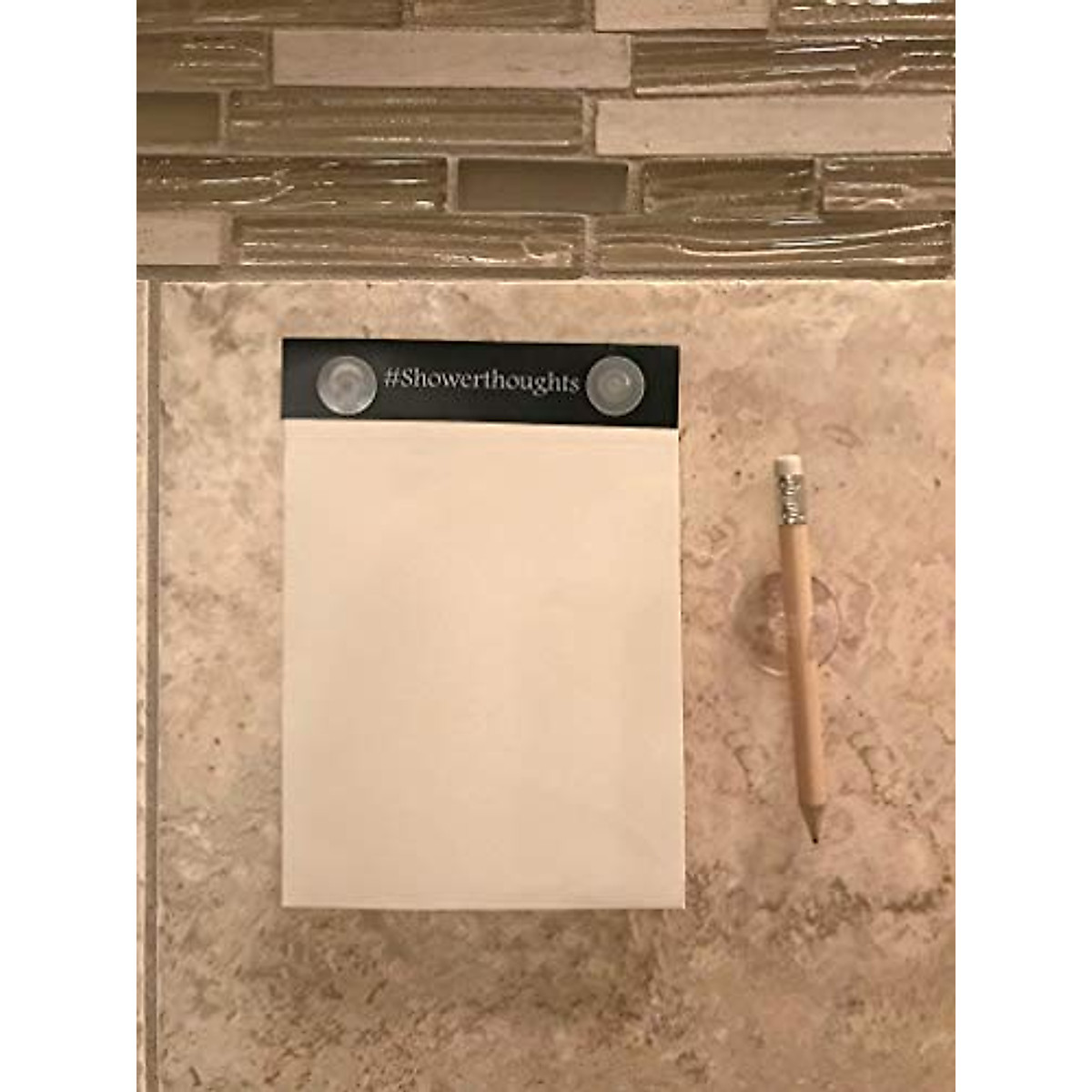 HealPT Waterproof Shower Notepad with Pencil - Shower Notebook with Waterproof Paper