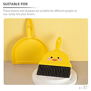 Desktop Dust Pan 2 Sets Small Dustpan and Brush Set Mini Broom and Dustpan Set Small Broom and Dustpan Set Handheld Broom and Dustpan Set Desk Cleaning Tools
