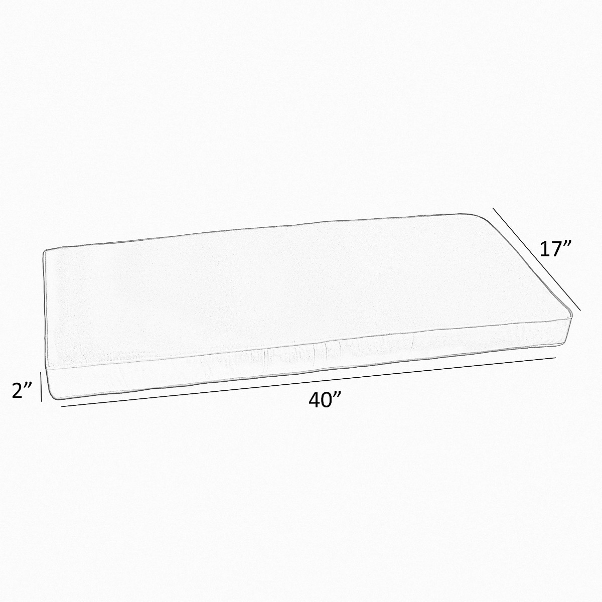 Sorra Home AMZ638021SC Indoor/Outdoor Bench Cushion, 40" x 17" x 2", Espresso Leopard