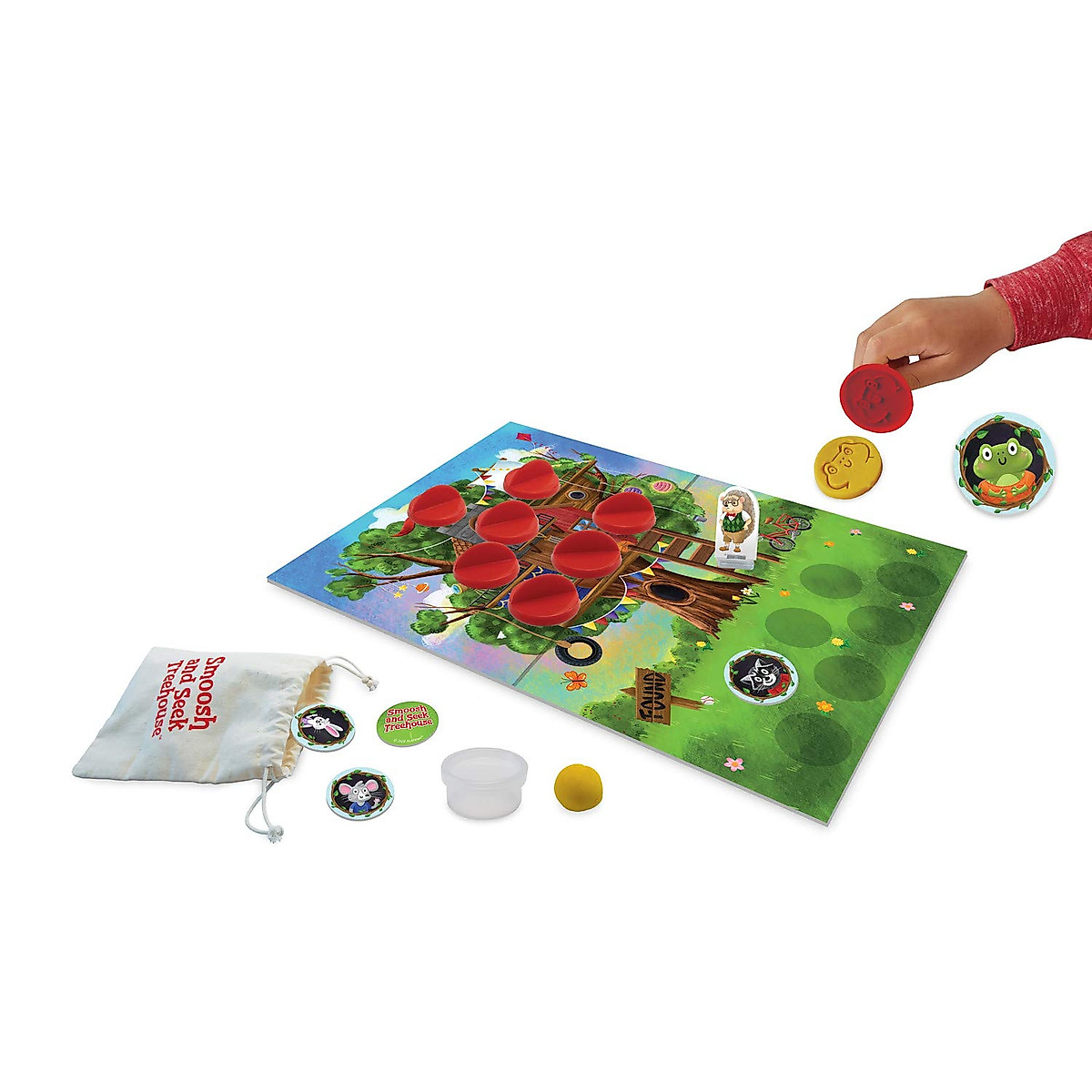 Peaceable Kingdom Smoosh and Seek Treehouse - Cooperative Memory-Matching Game - Use Teamwork to Win! - Perfect for Families with Kids Ages 3 & up