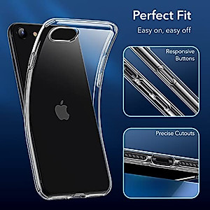 ESR Essential Zero Designed for iPhone SE 2020 Case, iPhone 8 Case, iPhone 7 Case, [Yellowing-Resistant TPU] [1.1 mm Thick Back Case] [Shock-Absorbing Air-Guard Corners] Flexible Silicone Case, Clear