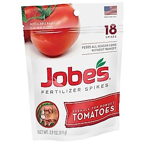 Jobe’s Garden Fertilizer Spikes, Easy Plant Care Fertilizer for Tomato Plants, 18 Count