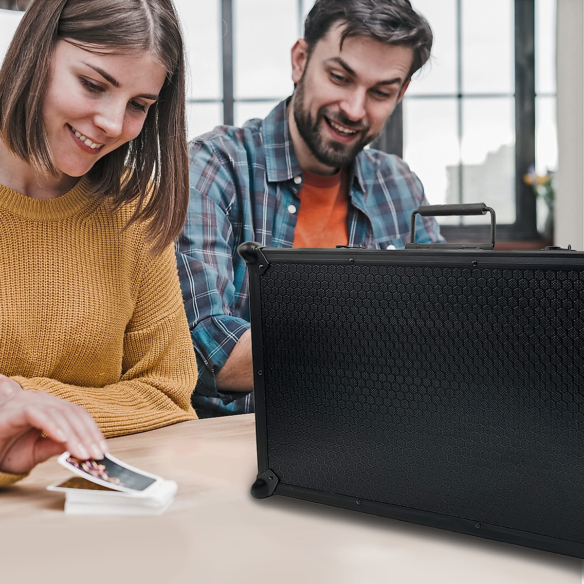 Game Card Storage Case (KingMega Edition) | Compatible with Magic The Gathering, MTG, Cards Against Humanity, All Standard TGC Trading Card Games | Includes 8 Dividers | Fits 5400+ Unsleeved Cards