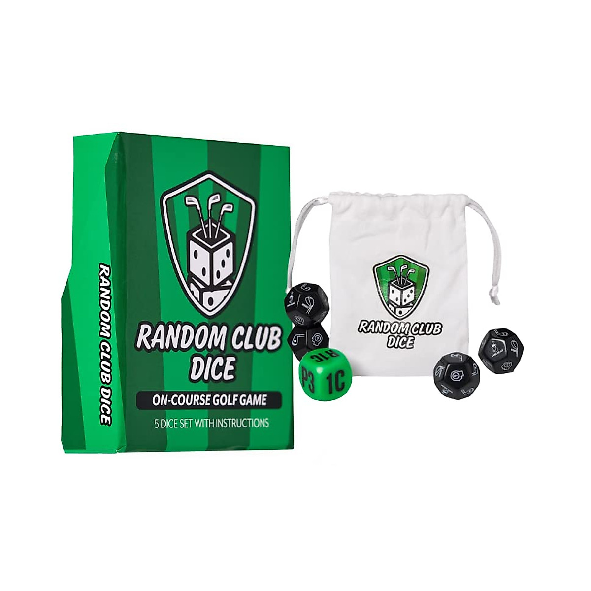 Random Club Dice On-Course Golf Game from Fore! Cards | Fun & Challenging Golf Game | Perfect for Golfers of Any Skill Level