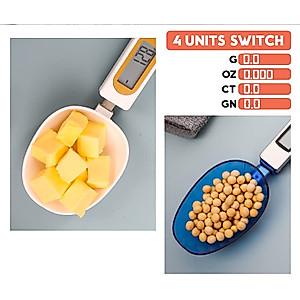 Digital Spoon Scale Electronic Measuring Spoon for Food, Spice High Precision with LCD Display Weights up to 500g (USB Charging)