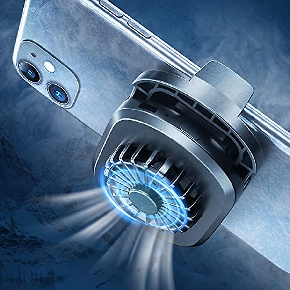 OCUhome Phone Cooler, Semi-Conductor Phone Radiator, SRQ Phone Cooler Lightweight Fast Cooling Super Silent Mini Practical Cellphone Cooling Back Clip for Gaming Phone White Charge