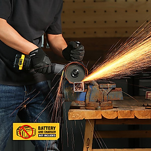 ReliaRoads 20V Brushless 4-1/2" Angle Grinder For Dewalt Battery(Battery Not Included), Cordless Angle Grinder With Metal Grinding Wheels. For Grinding, Cutting,Polishing And Carving
