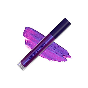 UNICORN SNOT Liquid Metal Lip Paint | Intense Pigment, Non-drying, Long-lasting, Metallic Top Coat Lip Color | Gluten Free, Vegan & Cruelty-free Lip Makeup - BOOM (Atomic Purple)