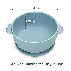 PandaEar 3 Pack Baby Bowls with Suction| Stay Put Silicone Food Bowl for Babies Kids Toddlers Infants| Food Grade Soft Safe BPA-Free Silicone (Multi-Color)