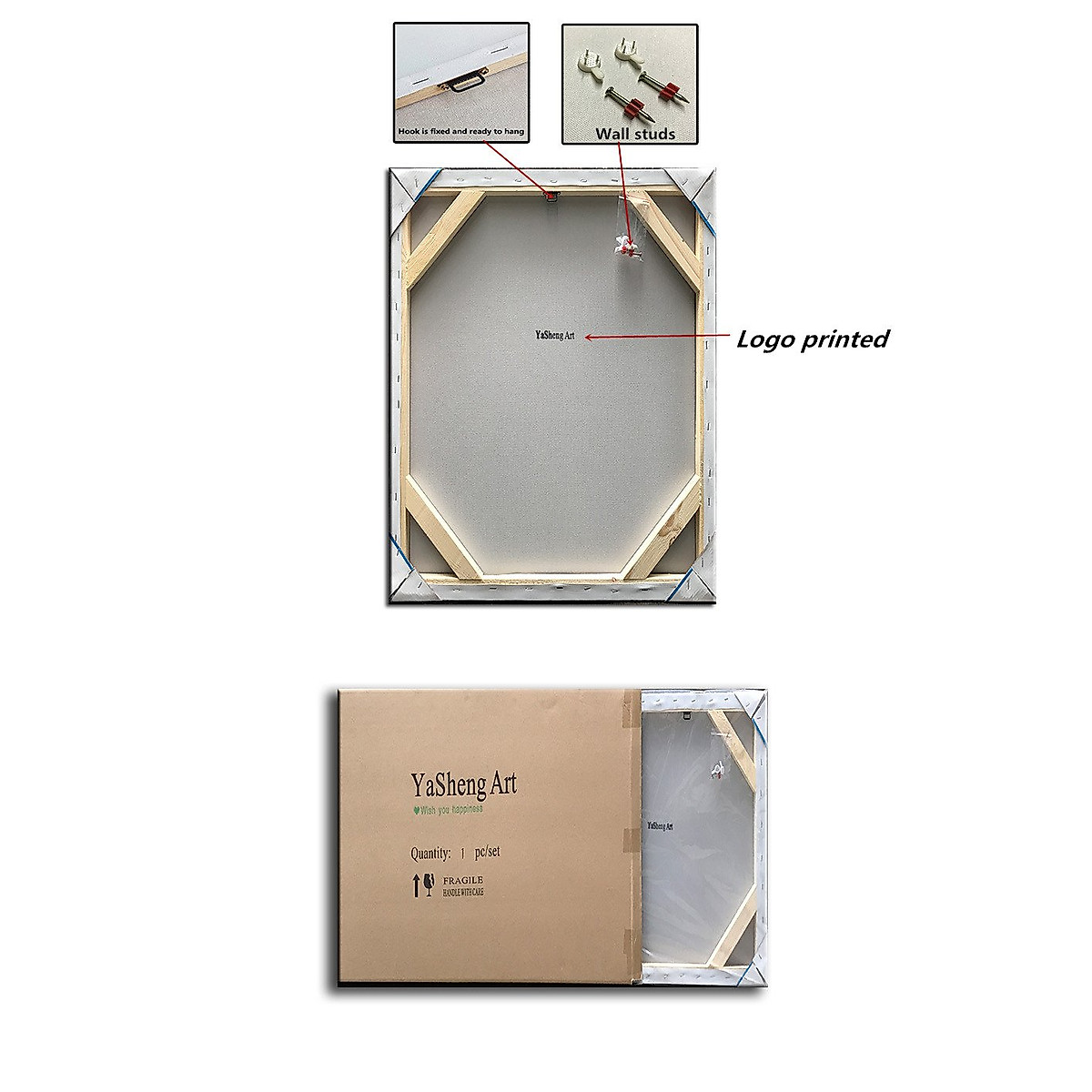 YaSheng Art - 3D Oil Paintings On Canvas Golden Flowers Tree Paintings Abstract Artwork Wall Art For living Room,Dinning Room Home Decor Framed Stretched Ready to Hang 24x24inch